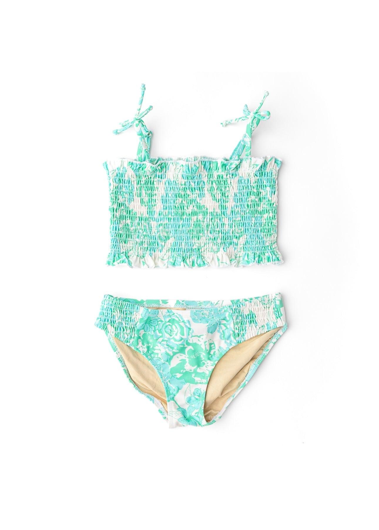 Tween Swimwear | 2 Piece: Smocked Charming Rose | Shade Critters – The ...