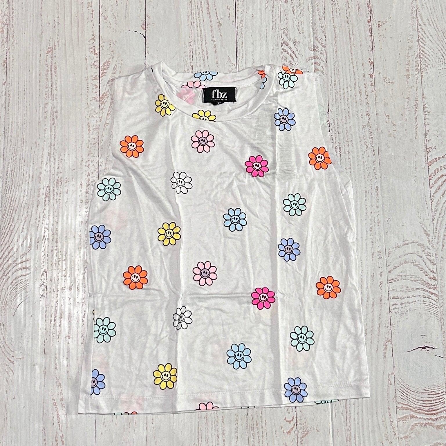 Tween Tops | White Tank with All Over Daisies | Flowers by Zoe – The ...