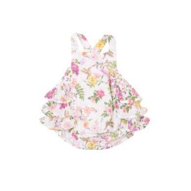 Baby Girl Bubble | Ruffle Sunsuit- Cute Hummingbird | Angel Dear – The ...