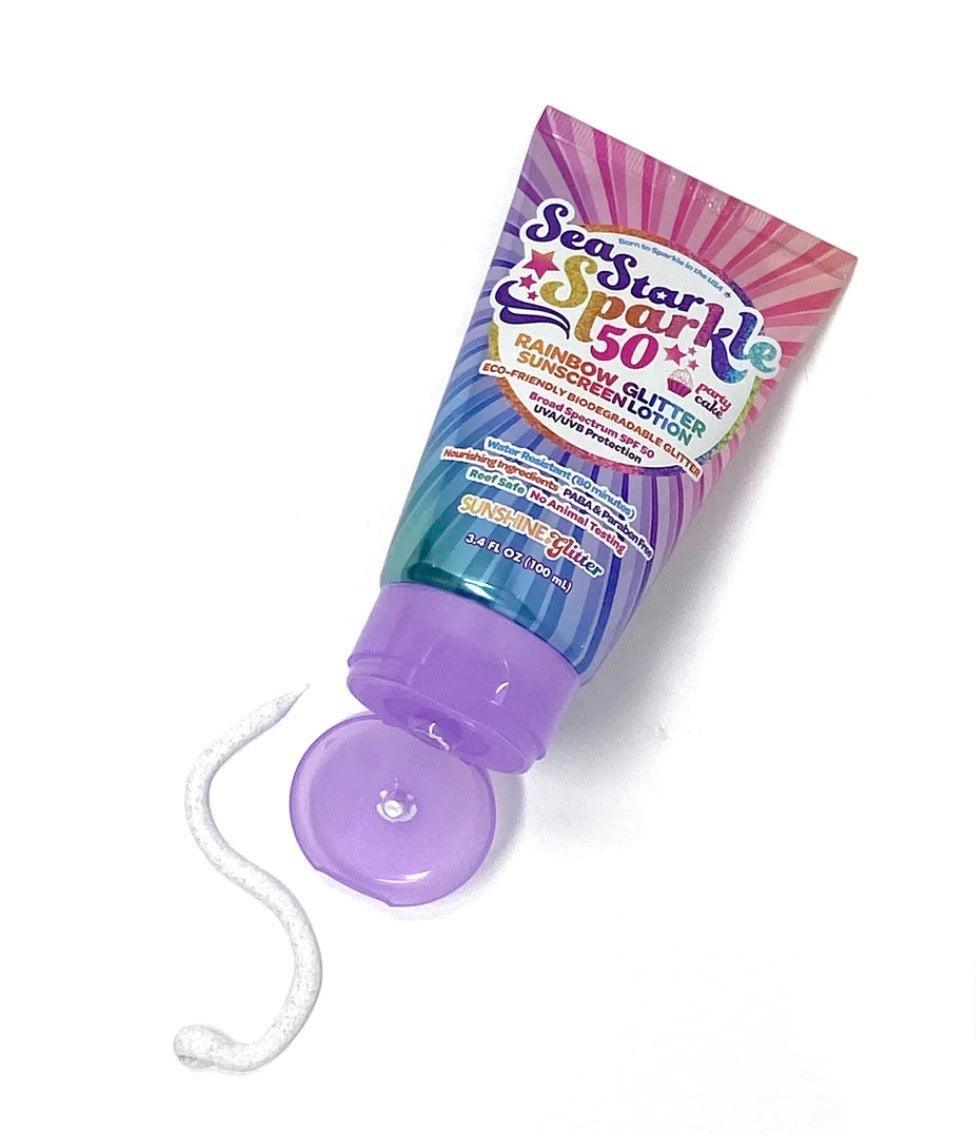 Biodegradable Glitter Sunscreen | Sea Star Sparkle Rainbow Glitter Sun ...