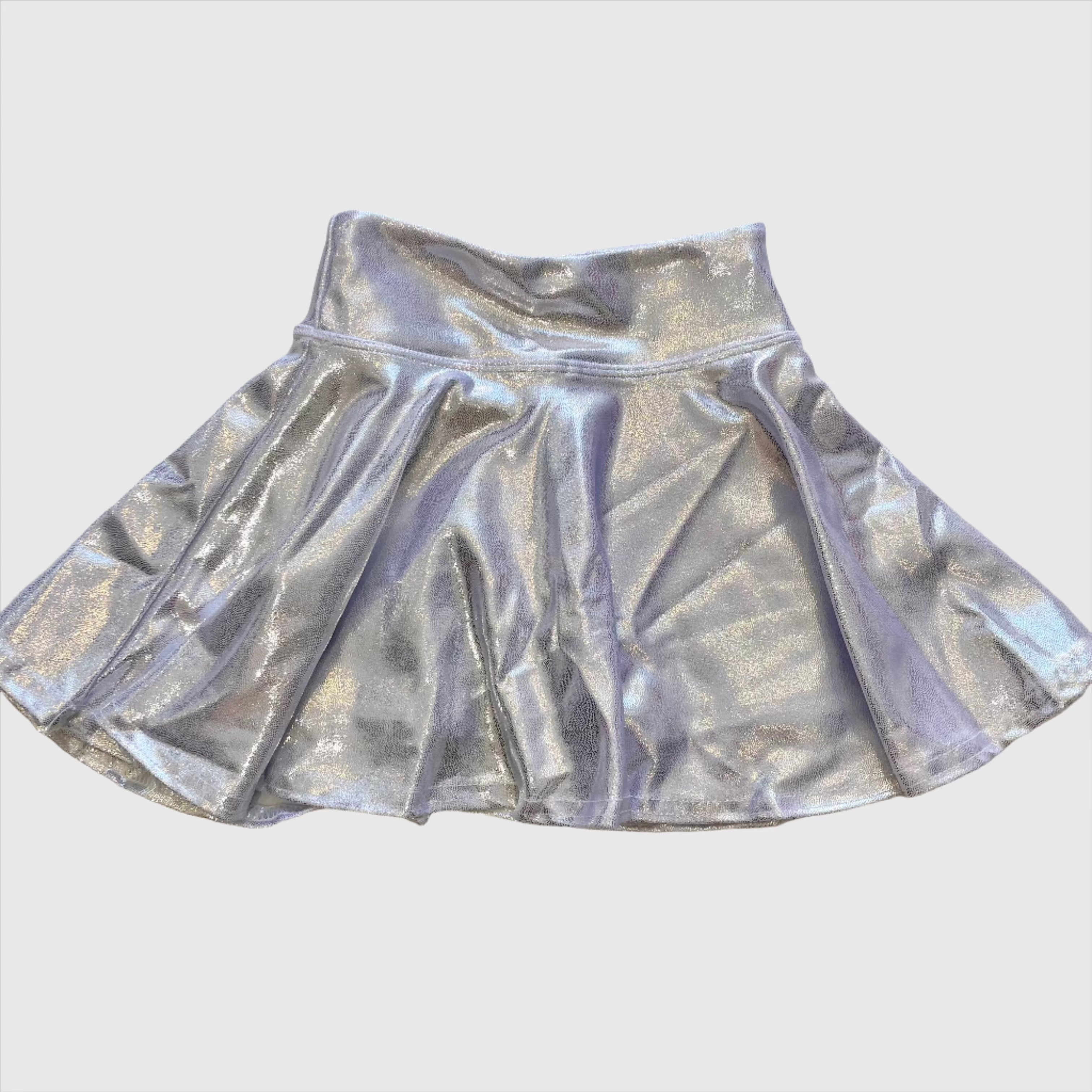 Girls Bottoms | Metallic Skort - Silver | Dori Creations – The Ridge Kids