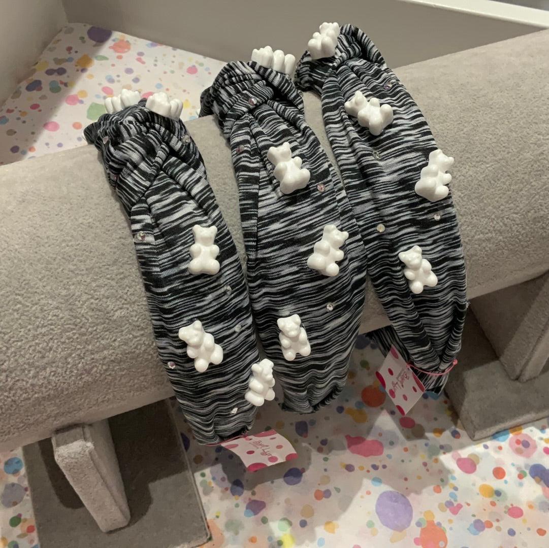 Headbands | Gummy Bear Knot: Heathered - Black | Bari Lynn Accessories ...