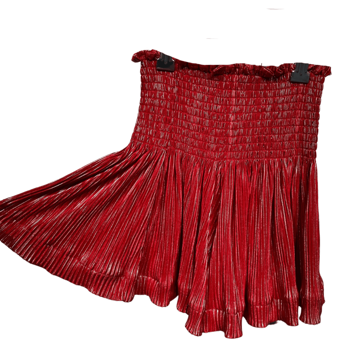 Tween Bottom | Red/Silver Pleat Flutter Skort | Queen of Sparkles – The ...