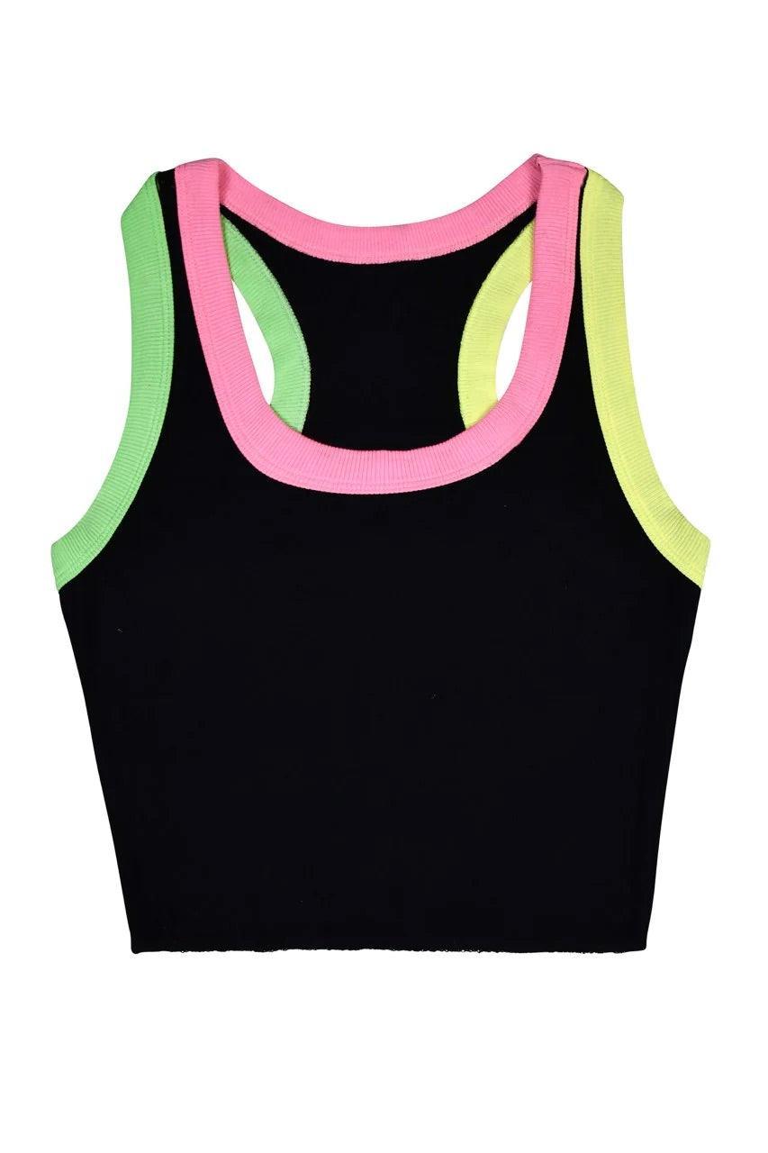 Tween Top | Livi Tank in Black Multi Trim | Katie J NYC – The Ridge Kids