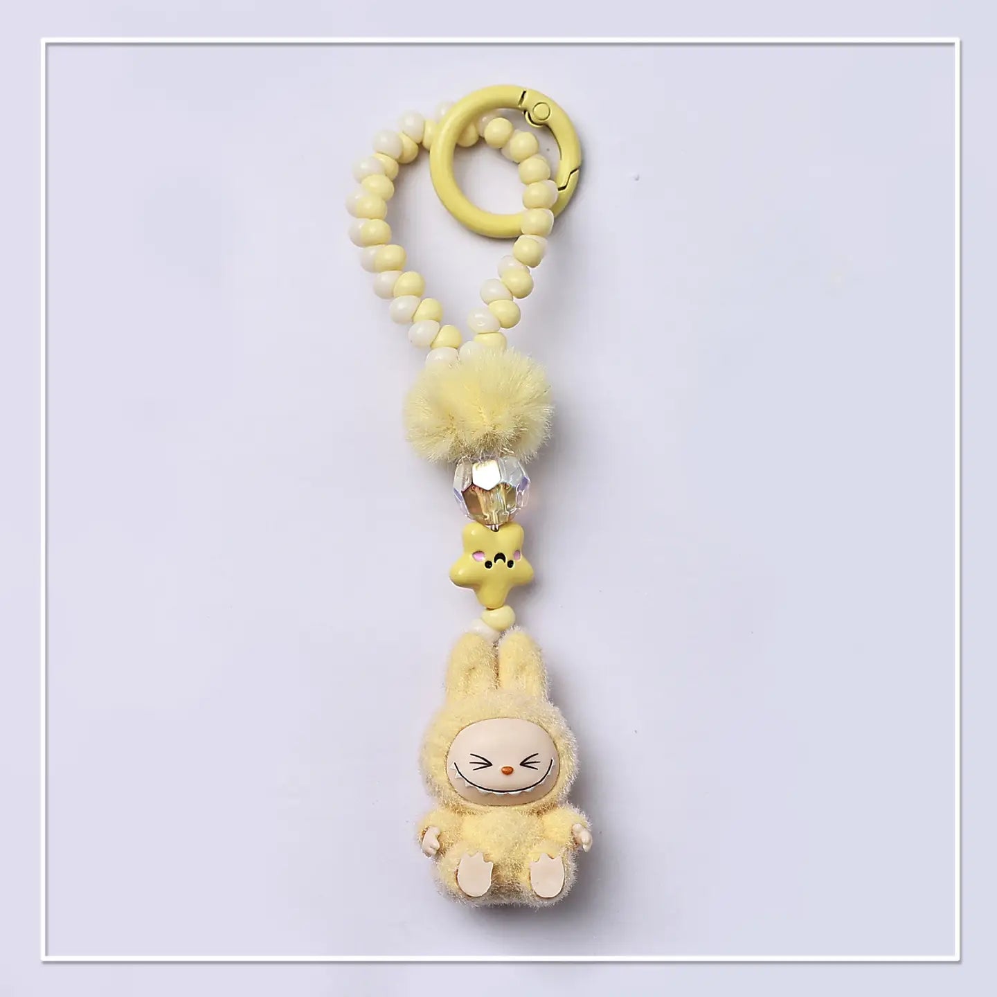 Key Chain | Key Chain/Phone Charm Labubu Inspired - Yellow | Sparkling ...