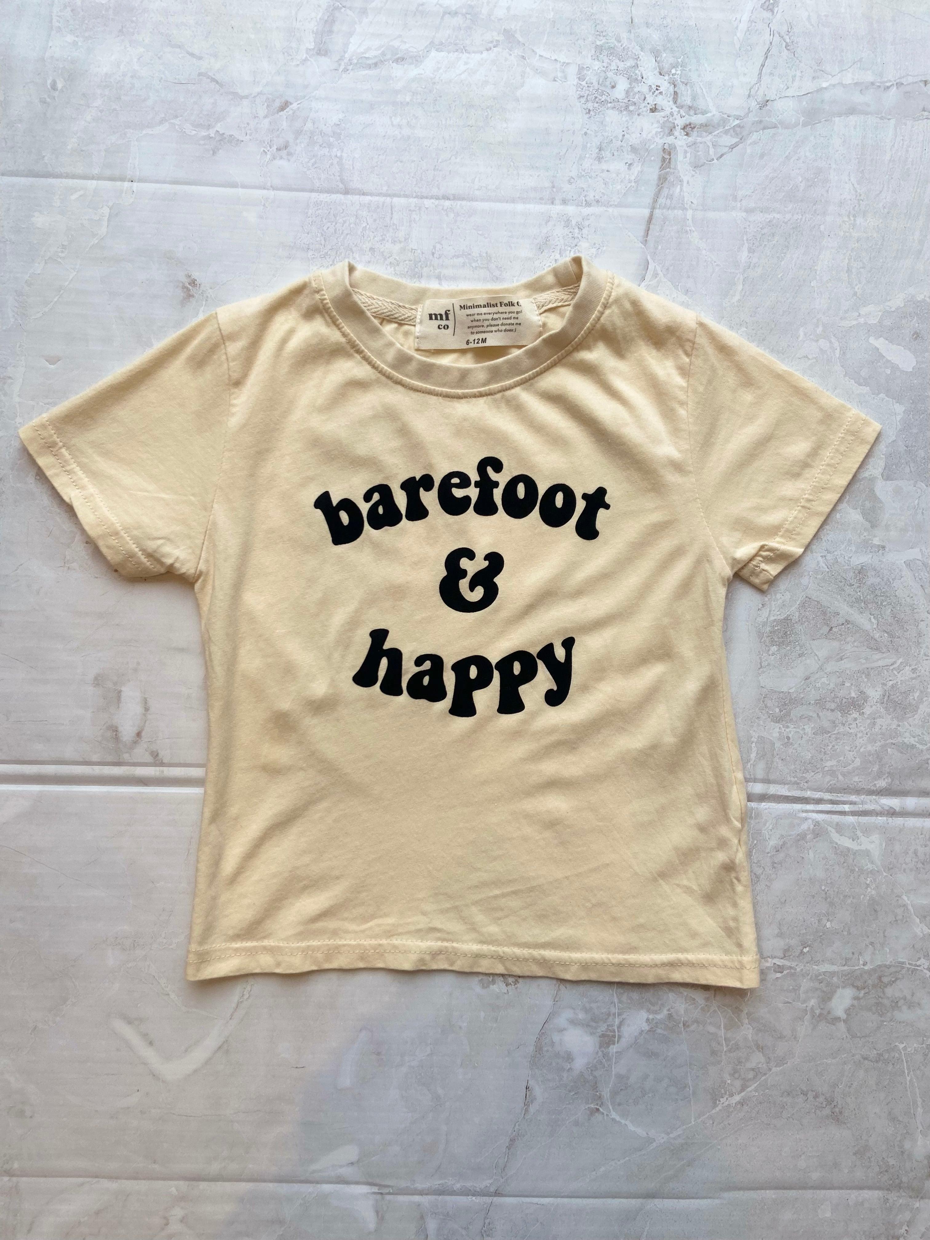 100% Cotton Tee | Barefoot & Happy | Minimalist Folk Co. – The Ridge Kids