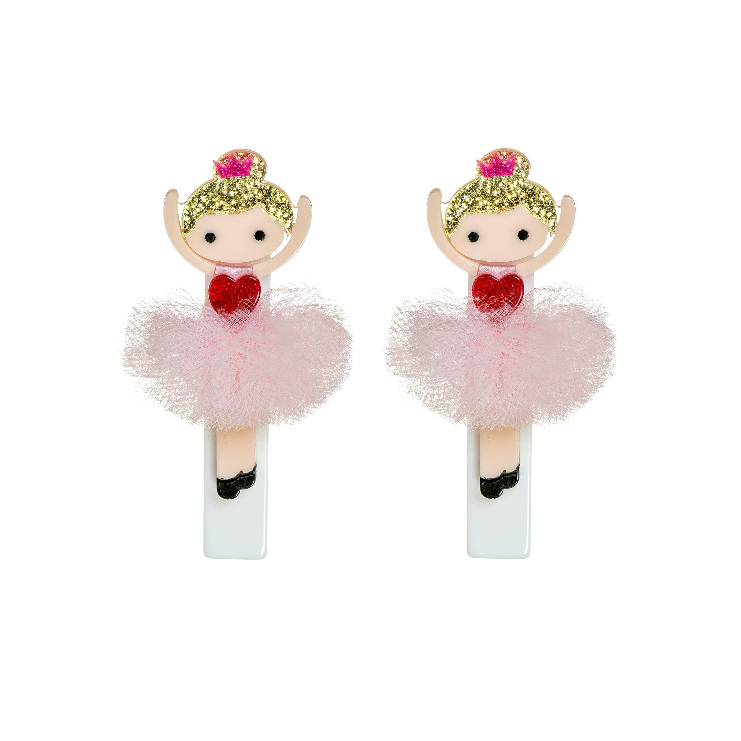 Alligator Clips | Ballerina Valentines Heart- Pink | Lilies and Roses ...