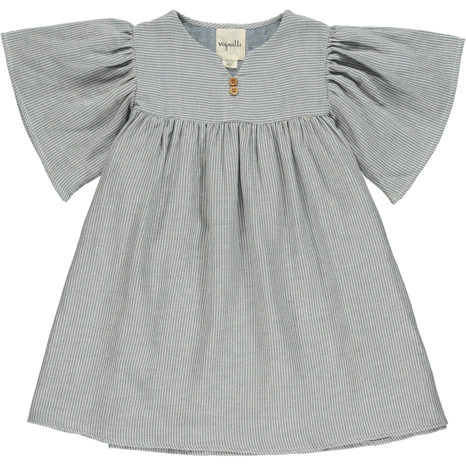Cora Cotton Blouse | Blue Stripe | Vignette – The Ridge Kids