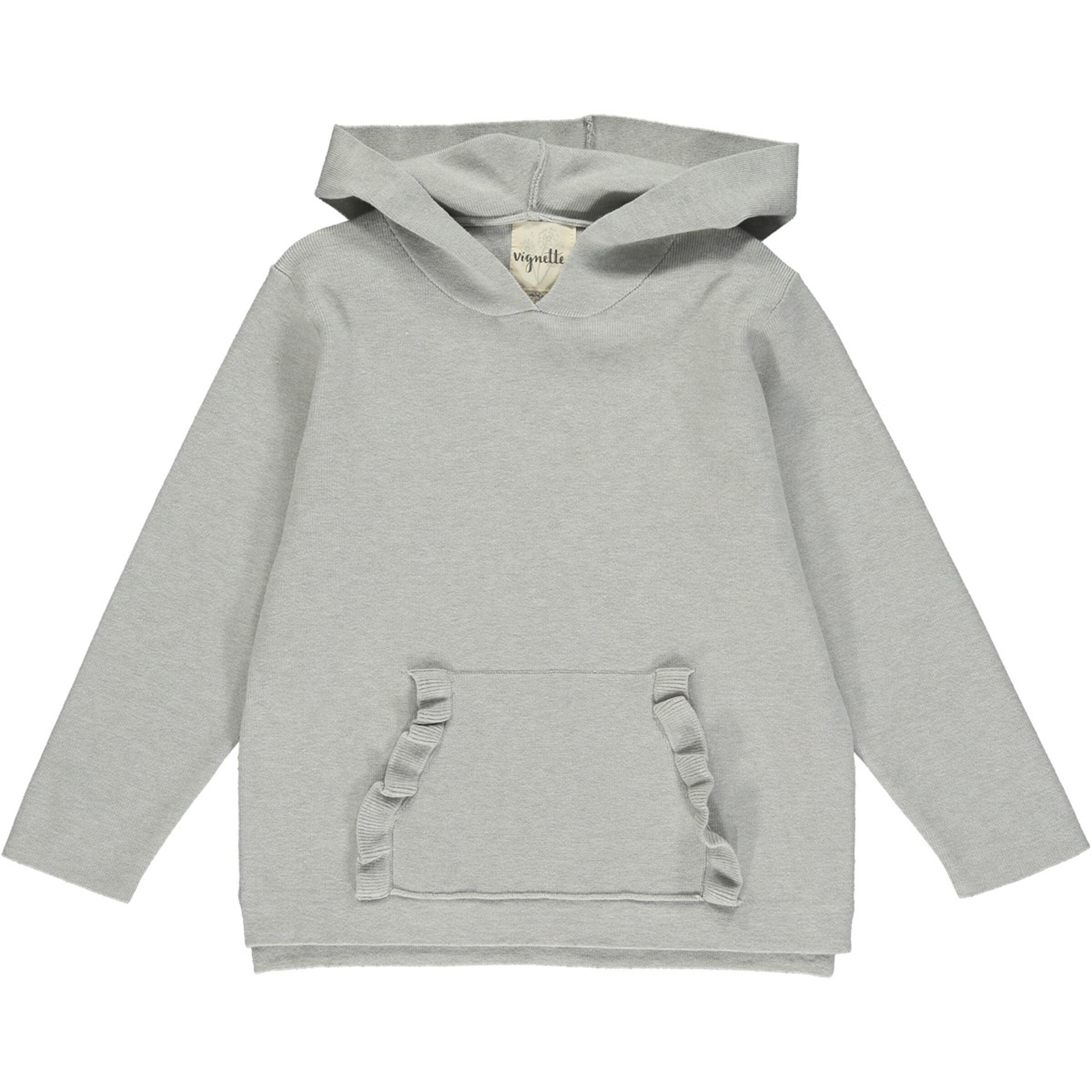 Hazel Cotton Hoodie | Heathered Grey | Vignette – The Ridge Kids