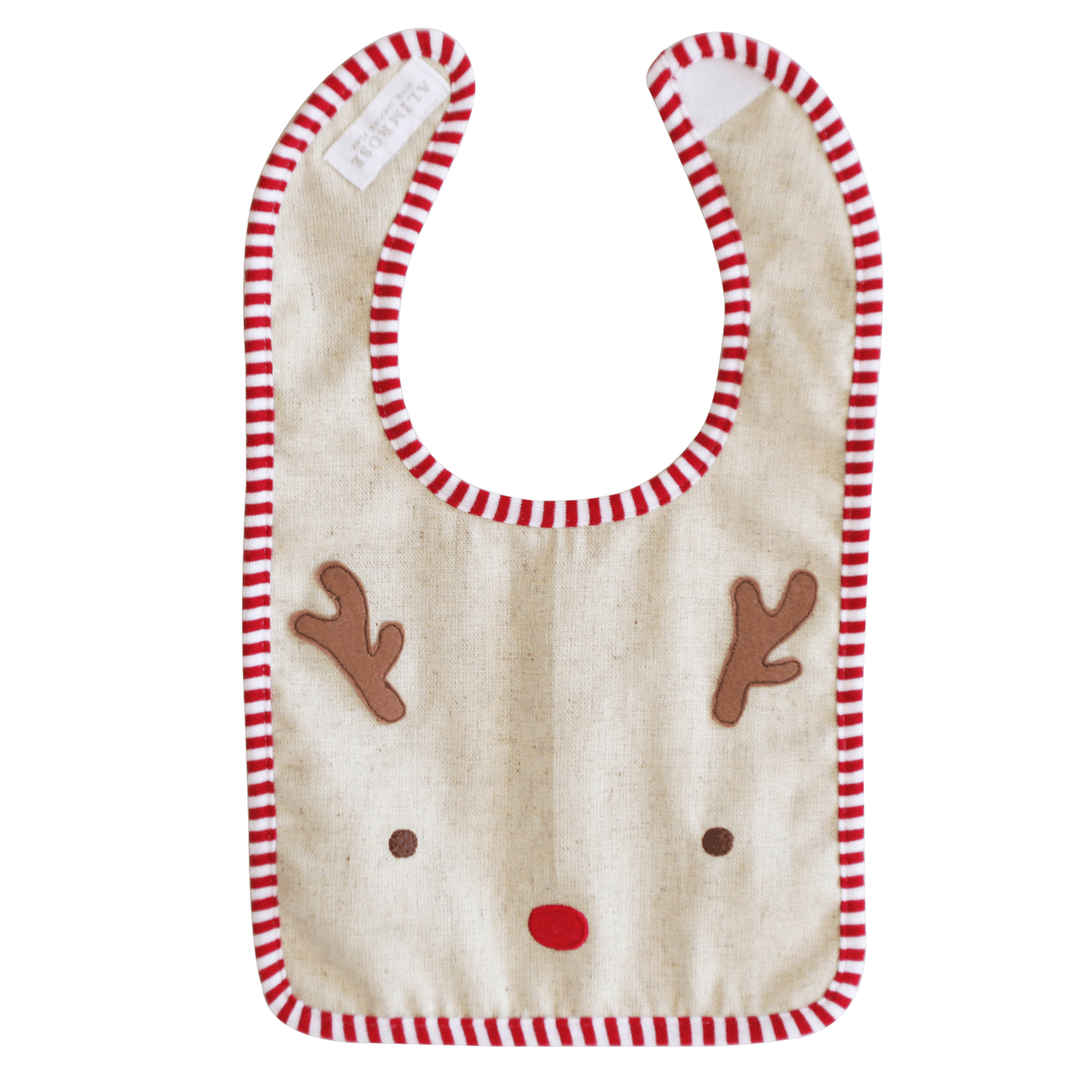 Linen Bib | Happy Reindeer | Alimrose – The Ridge Kids