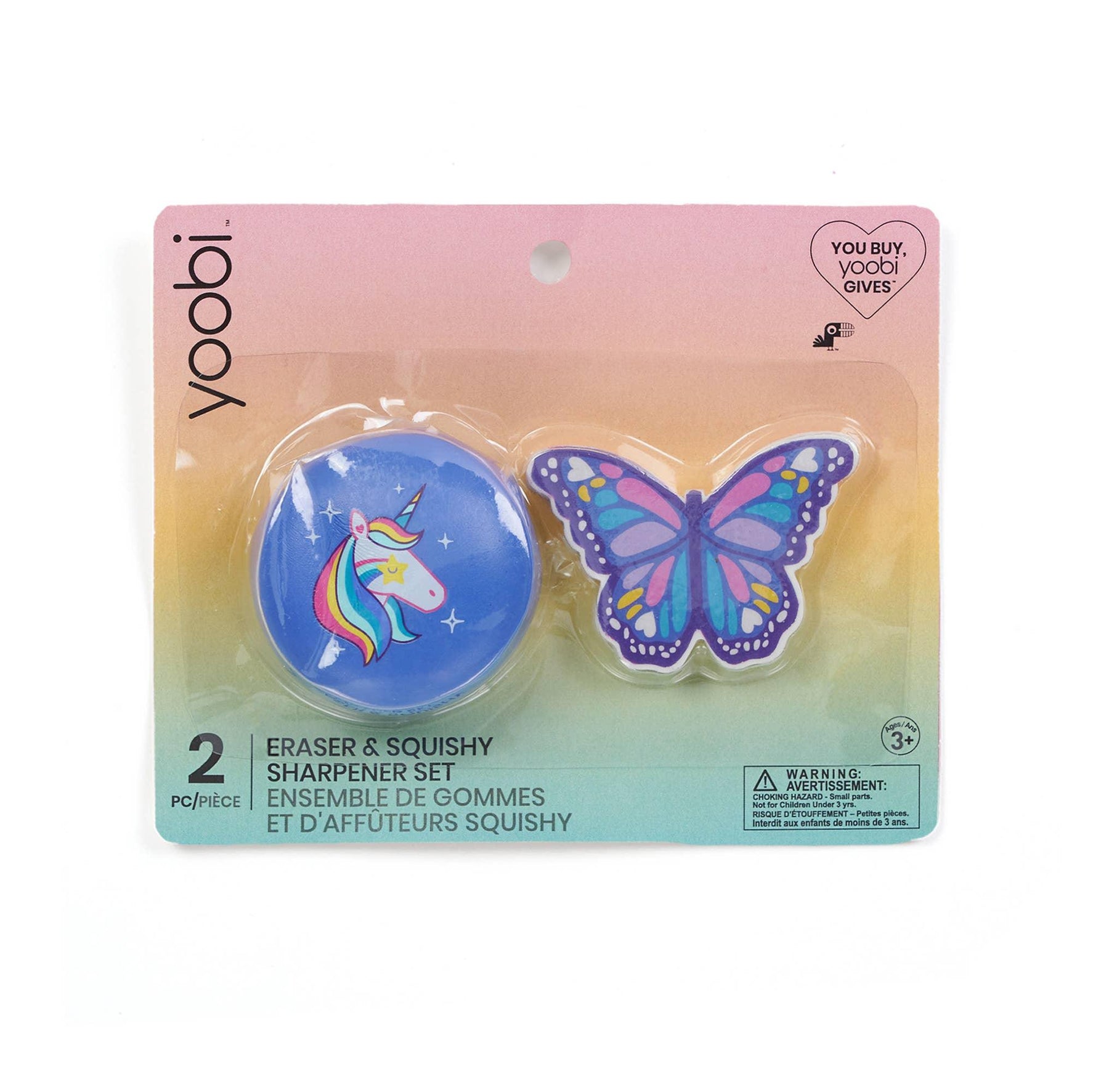 Yoobi Writing Set Eraser | Pencil/Sharpener Purple Enchanted Dreams ...